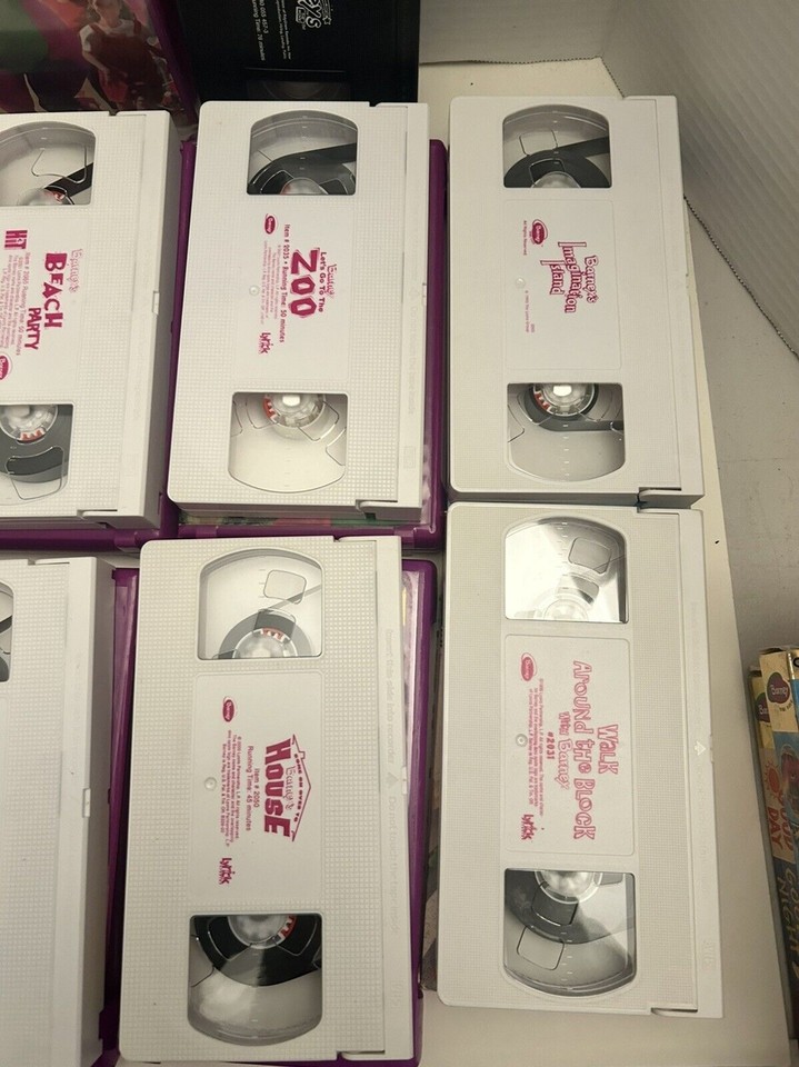 Barney VHS Videos Lot Of 15 Songs Original 90s Zoo House Clean Fun Sing ...