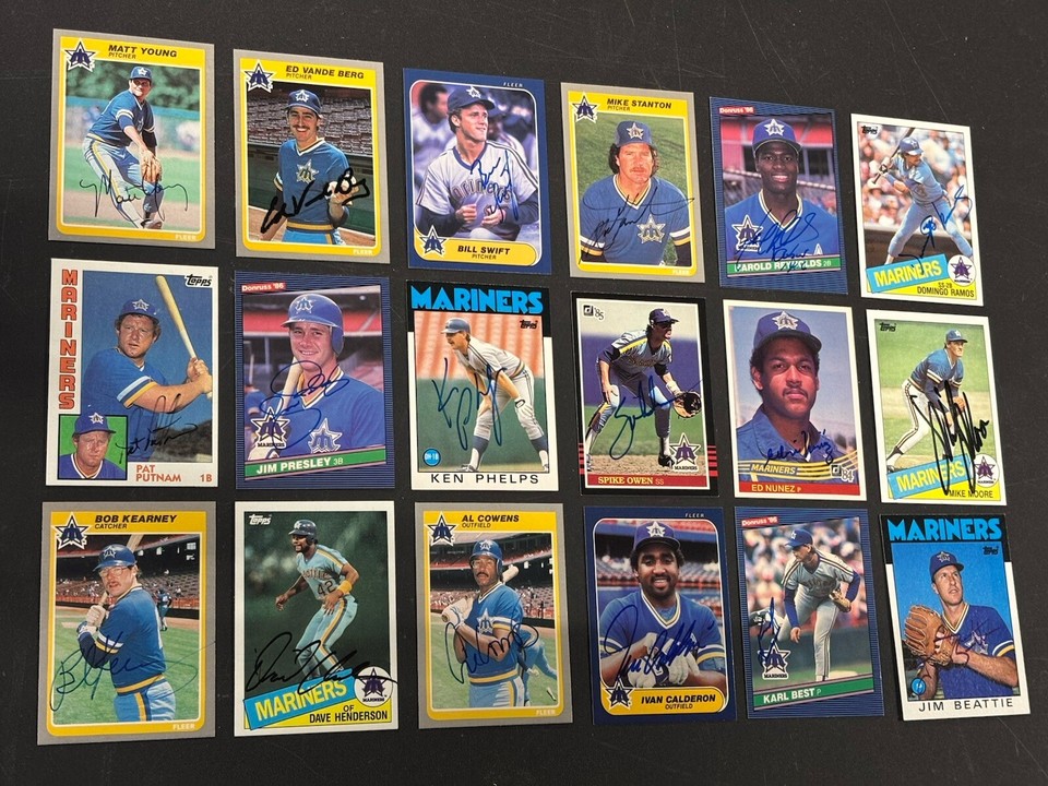 Autographed Lot of 18 Seattle Mariners cards | eBay
