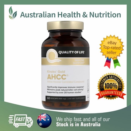 QUALITY OF LIFE KINOKO GOLD AHCC 500MG 60 CAPSULES + FREE SAME DAY ...
