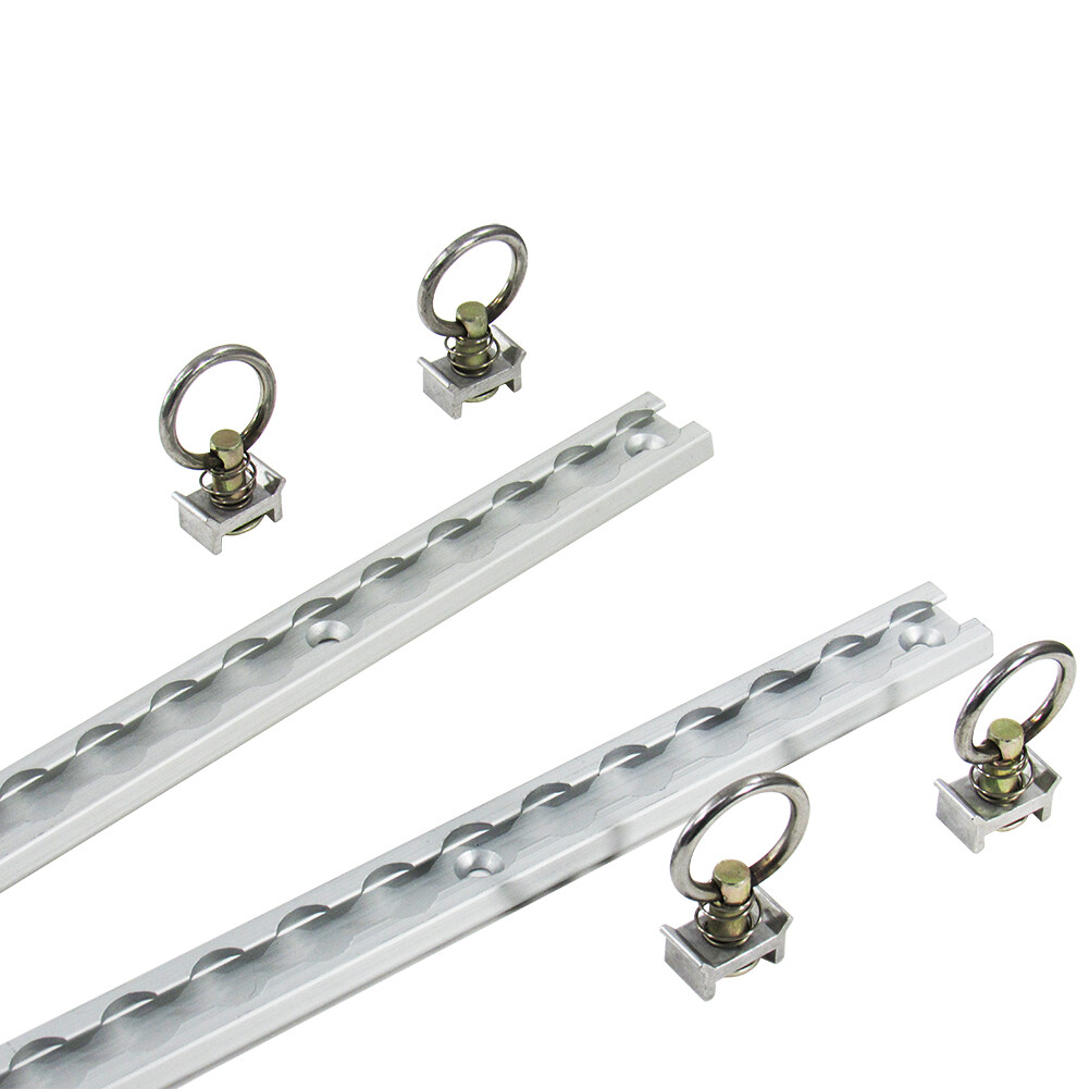 Pit Posse 4' Aluminum L Track Tie Down Rails L Track Cargo Trailer 2pc ...