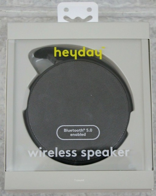 Heyday Wireless Bluetooth Speaker Black Waterproof Rechargeable 8hr ...