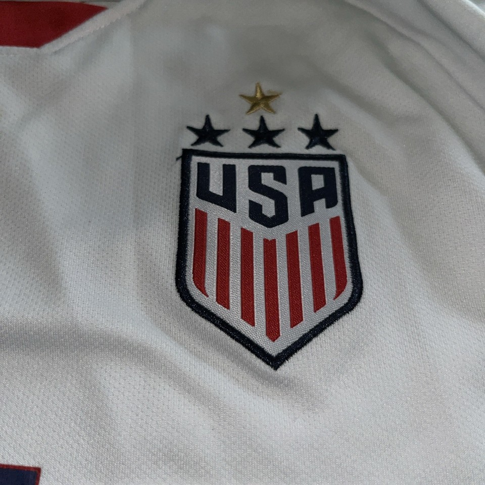 Youth Boys Nike Dri Fit Alex Morgan White Home Replica Stadium Player ...