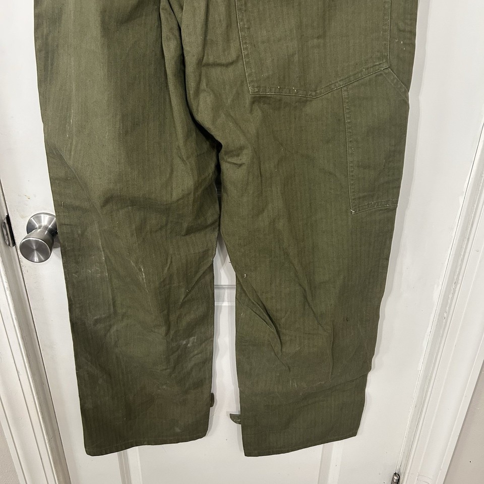 Vintage 1940s WW2 US Army HBT 13 Star Buttons Herringbone Coveralls ...