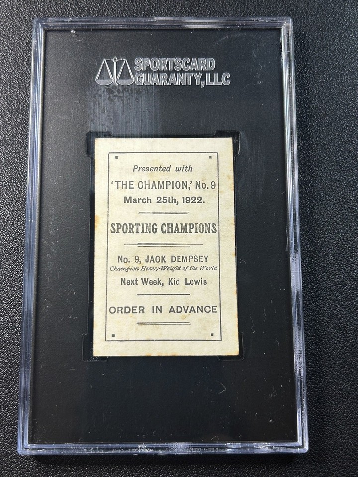 JACK DEMPSEY SGC 5 1922 SPORTING CHAMPIONS ROOKIE HOF RC EX | eBay