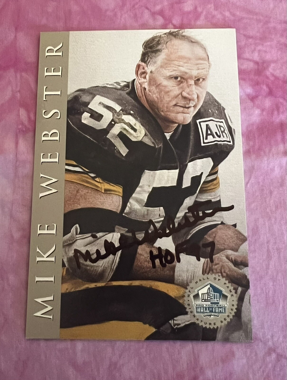 1998 NFL Hall of Fame SILVER Signature Series Mike Webster Certified ...