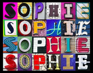 SOPHIE Name Poster featuring photos of actual sign letters | eBay