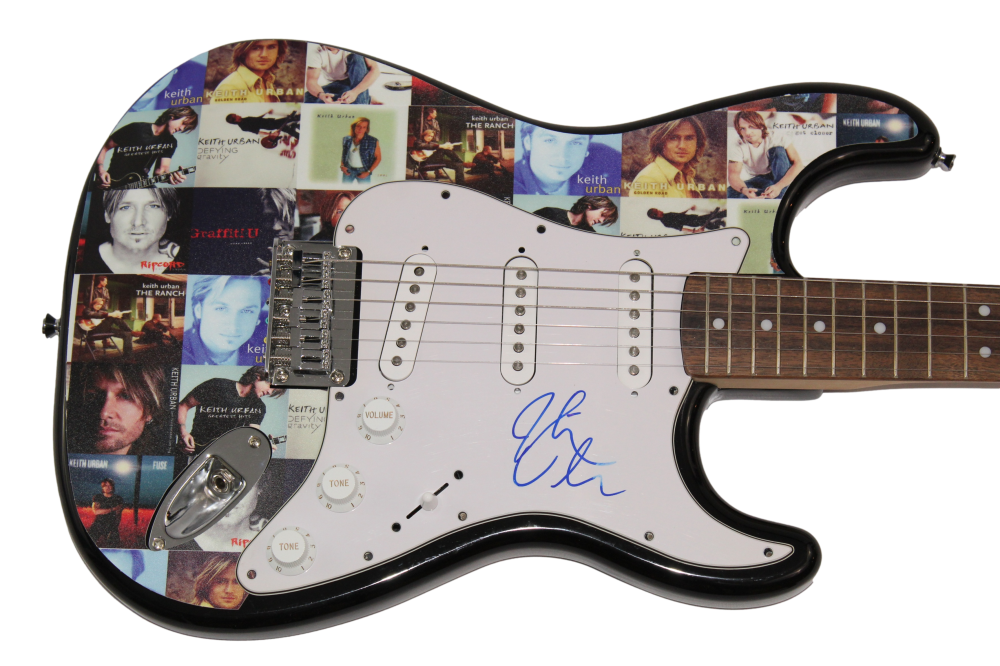 KEITH URBAN SIGNED AUTOGRAPH CUSTOM FENDER ELECTRIC GUITAR - COUNTRY W ...