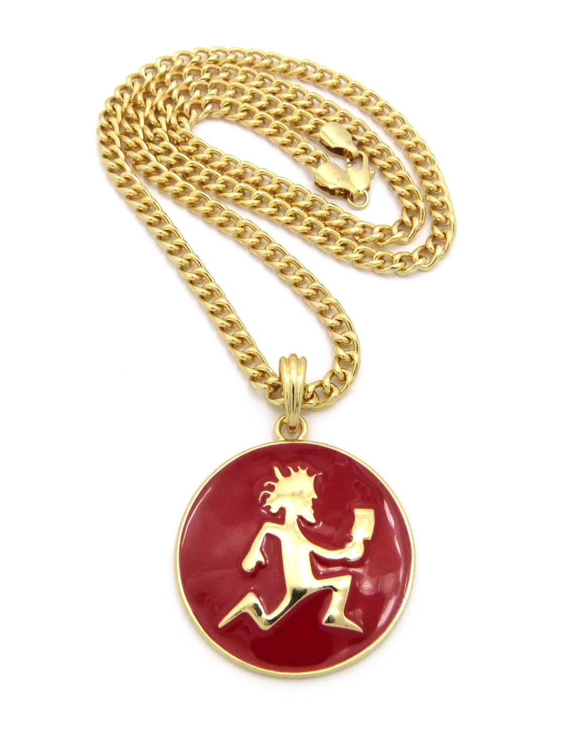 NEW HIP HOP HATCHET RUNNER PENDANT WITH 24" 4mm CUBAN CHAIN GOLD PLATED ...