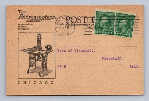 The Addressograph "Typewritten Per Second" CHICAGO Antique Invention ...