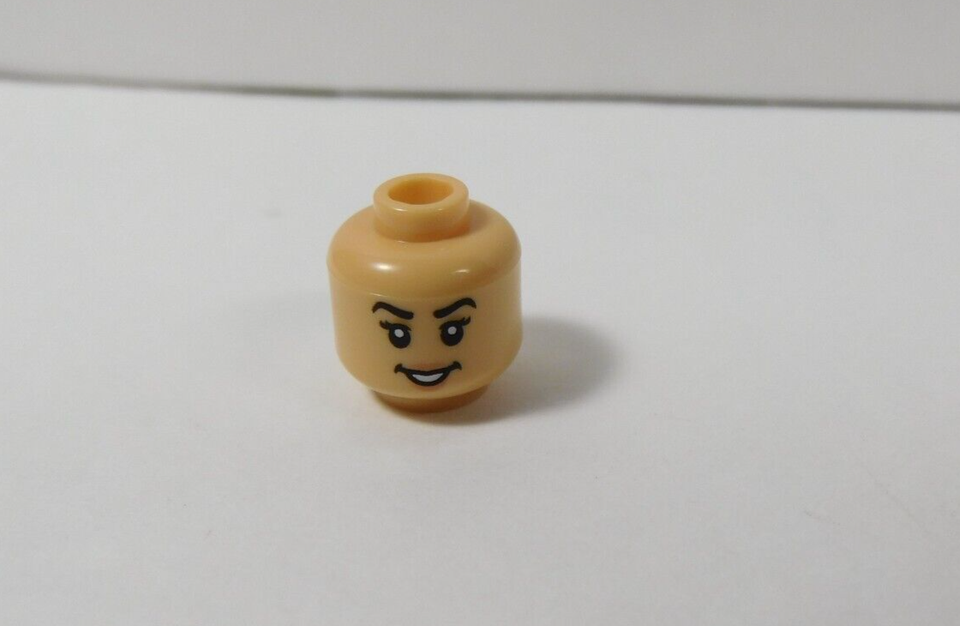 LEGO Female Girl Dual Sided Light Nougat Head Minifig Smile Raised ...