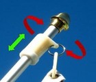 NEVER FURL Anti Wrap Flag Device fits 2" Outside Diameter Flagpole Made ...