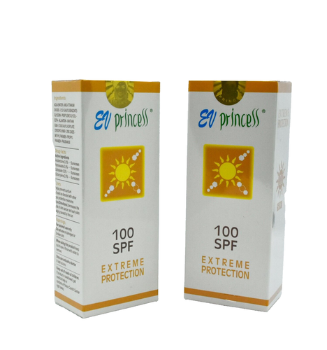 EV Princess 100 SPF Extreme Protection Sun Block tinted 2oz/ 60 ml (2 ...