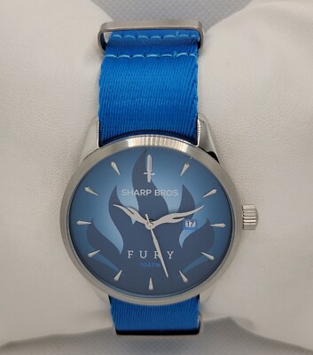 Mens Sharp Brothers by Core Fury WR 100 Blue 42mm Quartz Watch | eBay