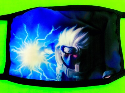 NEW Naruto Anime Kakashi Hatake Sharingan Lightning Face Mask Cover USA ...