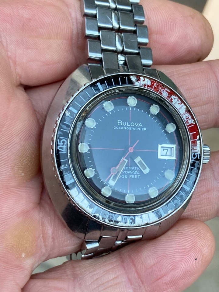 Bulova Oceanographer automatic snorkel 666feet DEVIL DIVER REF.714-1 N2 ...