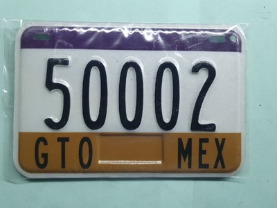 Guanajuato Mexico motorcycle license plate (SAMPLE) | eBay