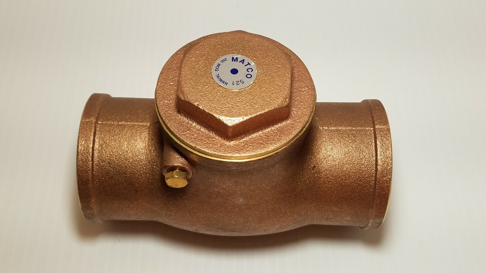 Matco 521 Swing Check Valve 521T07 Brass 200 WOG 125 SWP 2" IPS for ...