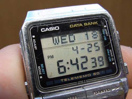 Vintage CASIO DB - 510 Telememo 50 DATA BANK Digital Watch Working ...