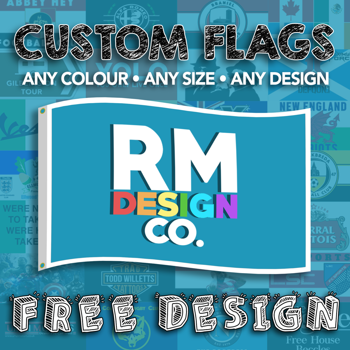 Custom Printed Flags And Banners 16Ft Feather Flag Kit