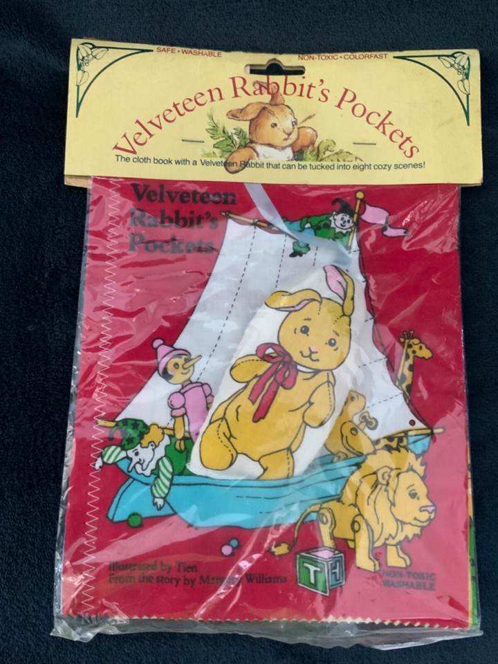 Velveteen Rabbits Pockets Washable Cloth Book NOS Kmart Baby ...