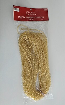 Deco Mesh Tubing Ribbon Gold 75 feet - New | eBay