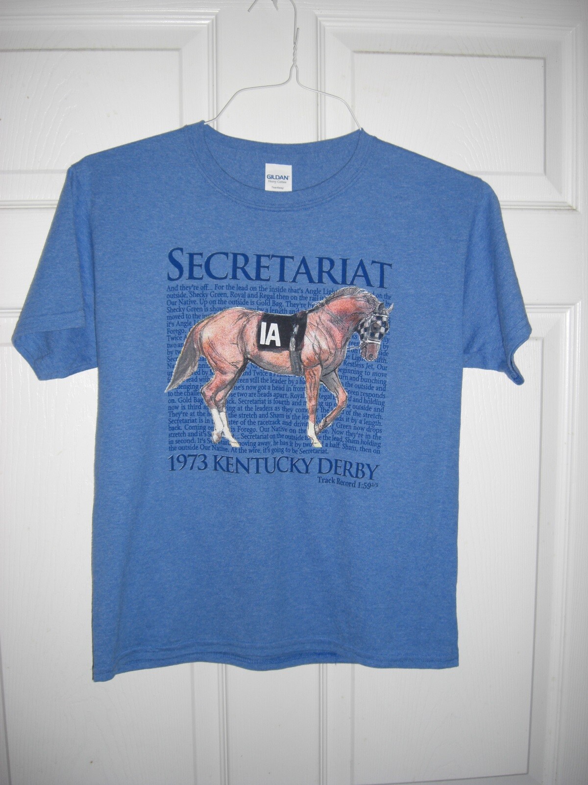 Youth Size Small SECRETARIAT "Super- Horse" Yellow T-Shirt in NEW ...