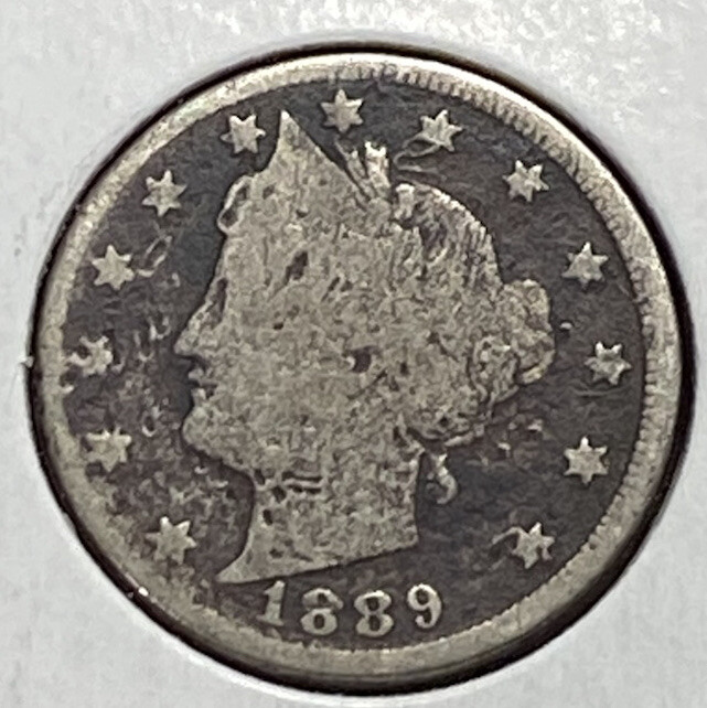 ^ 1889 Liberty "V" Nickel ^^ GOOD ^^ 137 YRS OLD 4266 | eBay
