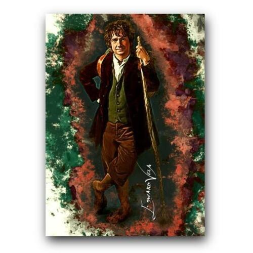 2016 BILBO BAGGINS # 2 -TLOTR- 4/9 ORIGINAL PRINT ART SKETCH CARD ...