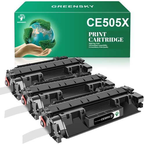 3x CE505X 05X Toner Cartridge Fit for HP LaserJet P2050 P2055dn P2055X ...