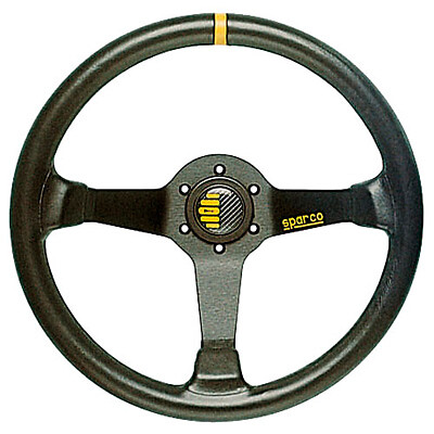 Sparco 345 Racing Rally Car Steering Wheel - Black Leather - 350mm ...