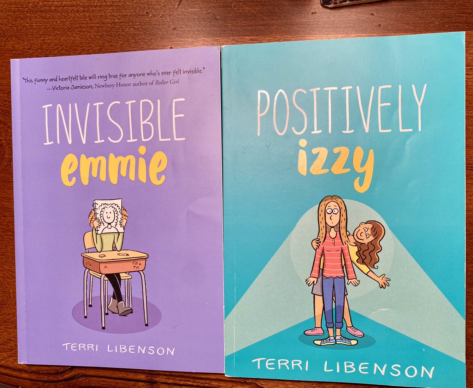 Terri Libenson Positively Izzy & Invisible Emmie Lot of 2 Paperback ...