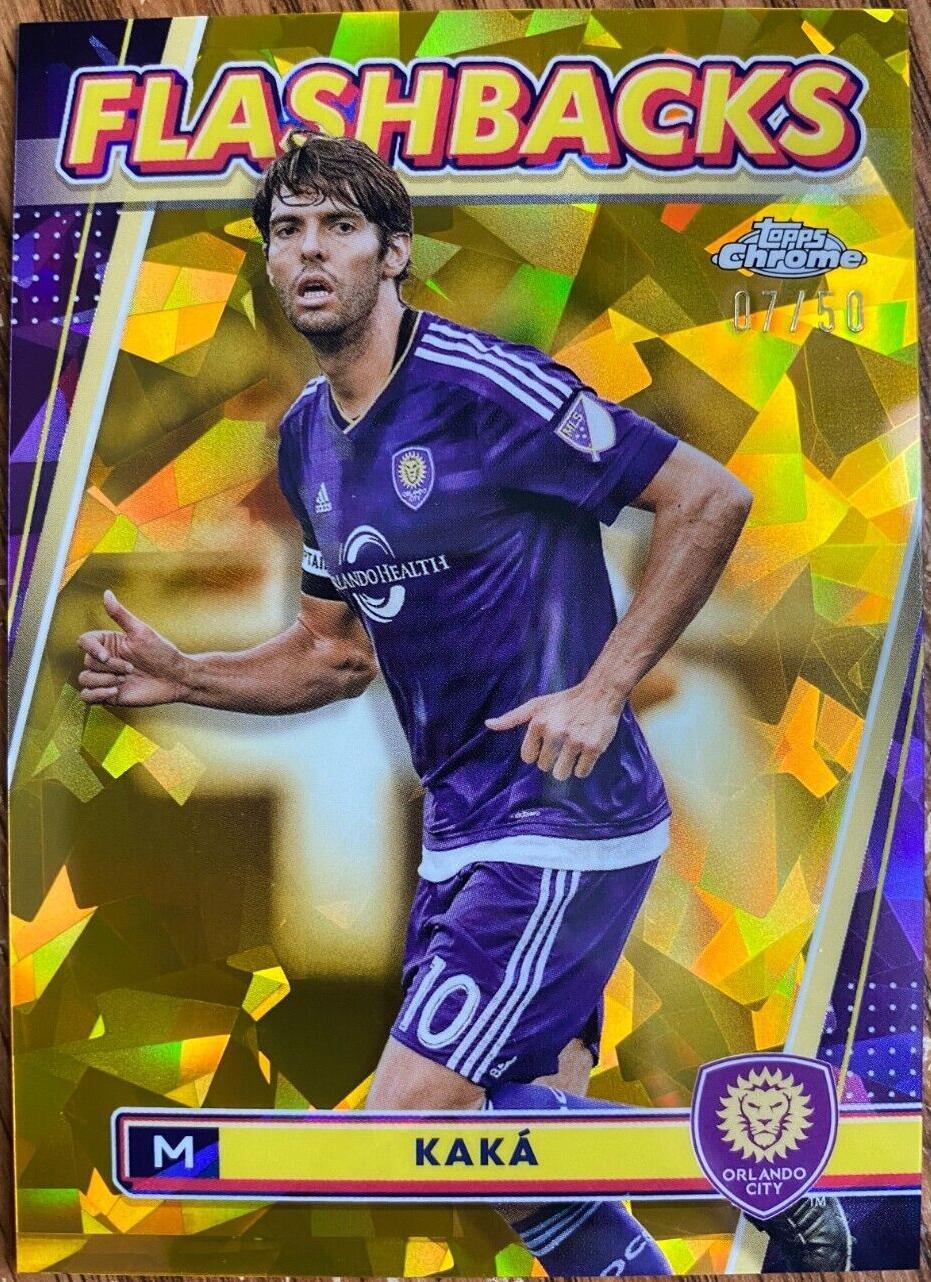2024 Topps Chrome Mls Sapphire Edition - MLS Flashbacks Kaka #95 Gold ...