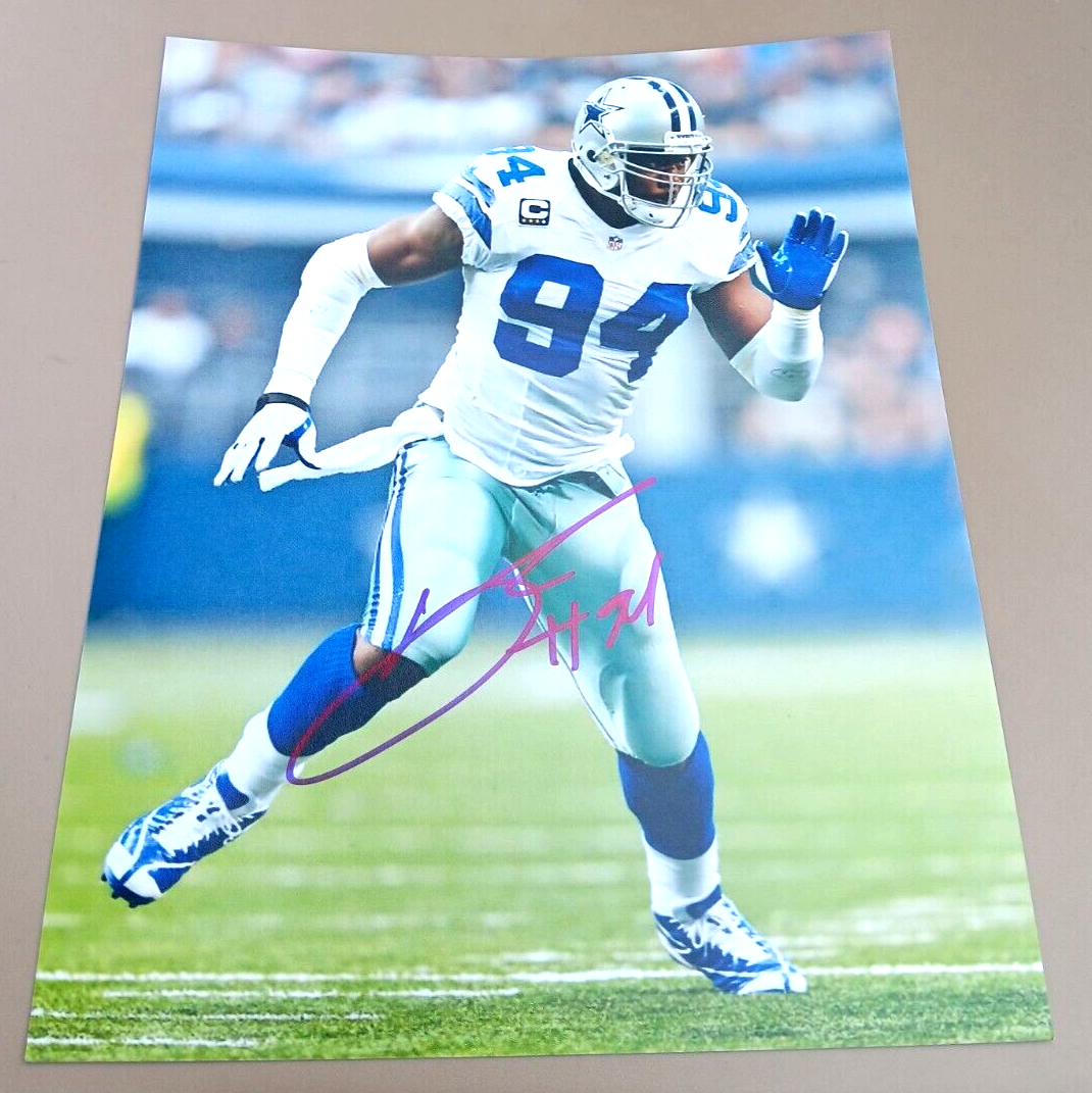 DEMARCUS WARE DALLAS COWBOYS SIGNED AUTOGRAPHED 8X10 Photo COA FOOTBALL ...