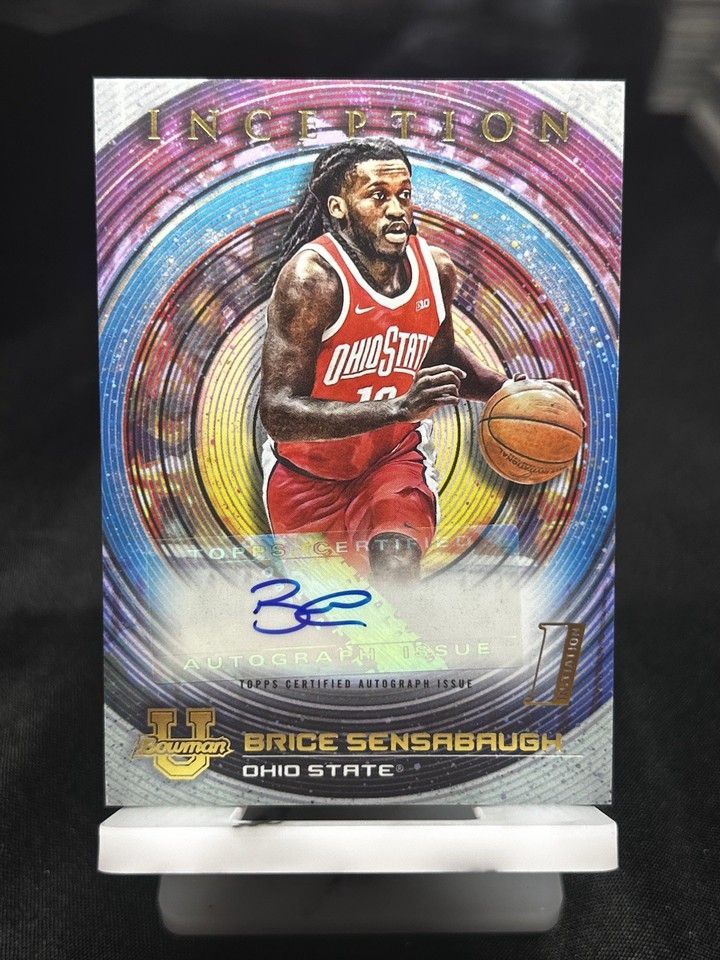 2022-23 Bowman University Inception Autograph RC Brice Sensabaugh Jazz ...