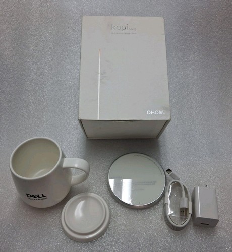 Ohom Kopi Mug 12oz and Warmer Blue Self- Heating Mug Fine Ceramic DELL ...