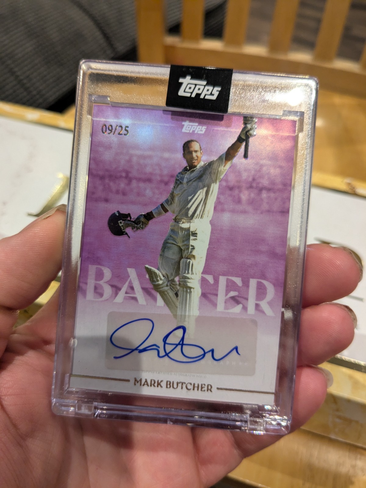 2025 TOPPS CRICKET LEGENDS VOLUME II MARK BUTCHER ENGLAND AUTO /25 ...