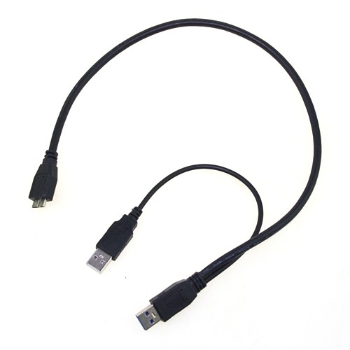 50CM USB 3.0 Y Power Data Cable/Cord for Seagate Backup Plus 4TB 3TB ...