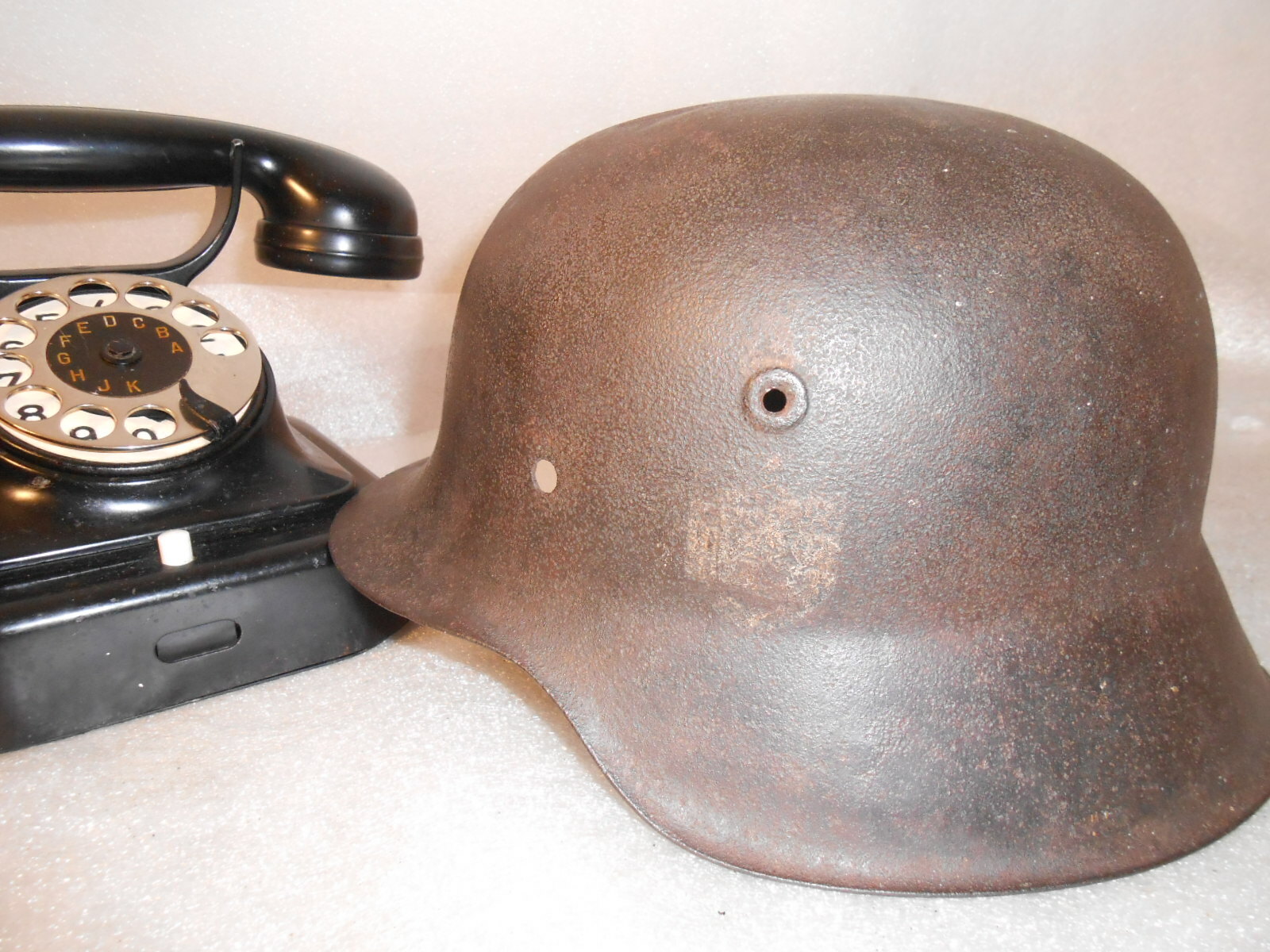 Deutscher Stahlhelm M42 Helm Wehrmacht Camo 3.Reich 2WK WW2 Original ...