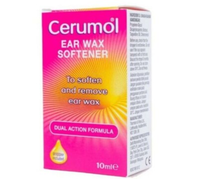 2 x 10ml CERUMOL Ear Wax Softener Soften & Remove Ear Wax DHL EXPRESS ...