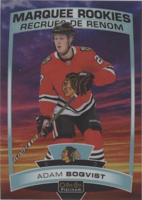 2019-20 O-Pee-Chee Platinum - Marquee Rookies Adam Boqvist #170 Sunset ...