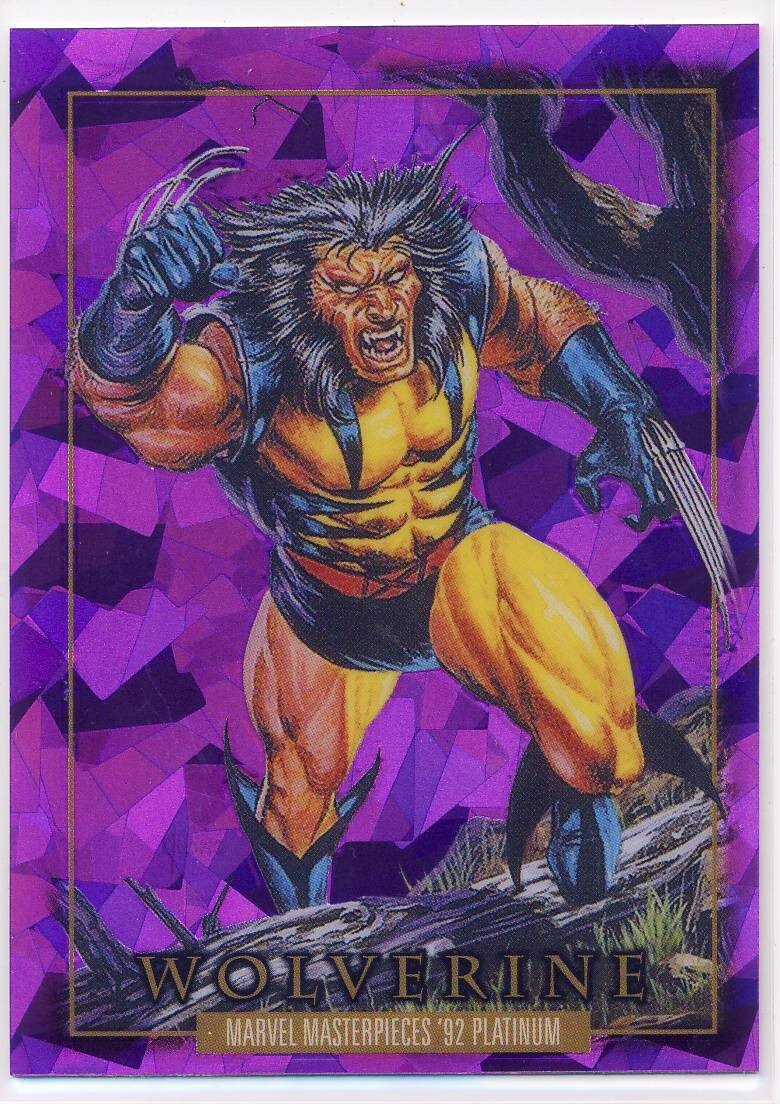 2024 Marvel Masterpieces '92 1992 Platinum Purple Crystals 94 Wolverine ...