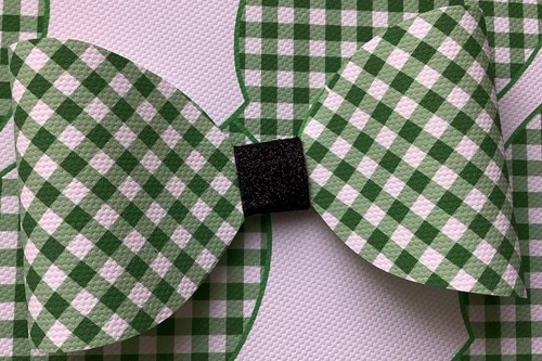 HUNTER GREEN 3 or 4 INCH PRINTED CANVAS FABRIC BOW LOOPS TO MAKE HAIR ...