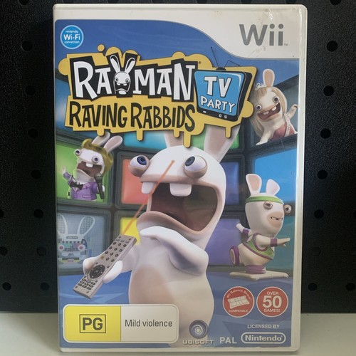 Rayman Raving Rabbids TV Party Nintendo Wii Game w' Manual Disc in ...