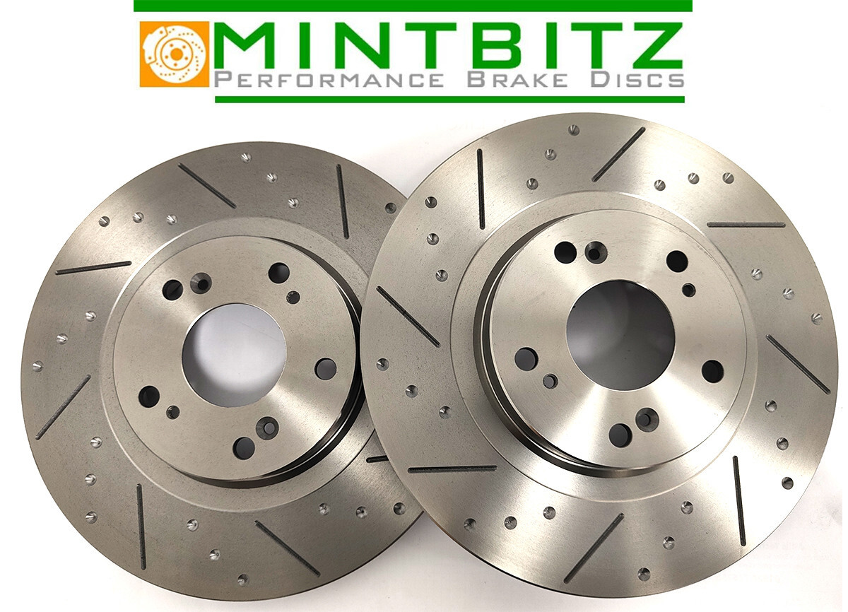 Vauxhall Vectra 2.8 VXR Front 345mm Dimpled & Grooved Brake Discs ...