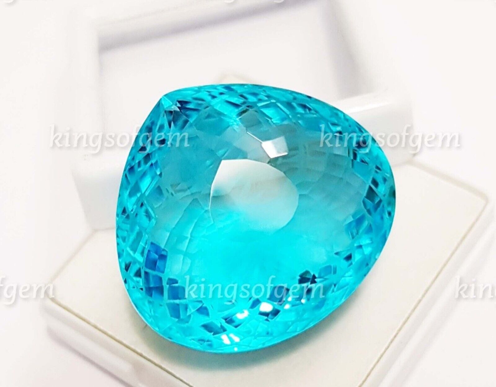 102 Ct Blue Topaz Heart Shape Very nice Quality Cornflower Loose ...