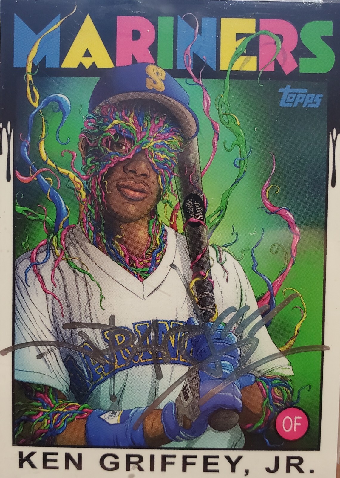 Ken Griffey Jr by Alex Pardee Topps Project 70 Card 534 Pardee Auto 3/ ...