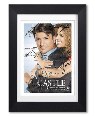 CASTLE CAST SIGNED POSTER TV SHOW SERIES SEASON PRINT PHOTO AUTOGRAPH ...