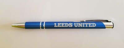 LEEDS UNITED FC OFFICIAL PEN METAL BLUE INK BALLPOINT GIFT | eBay UK