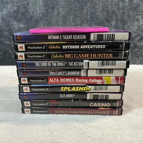 Sony PlayStation 2 PS2 Game Bundle Lot Of 10 Test Drive Cabelas Lord of ...