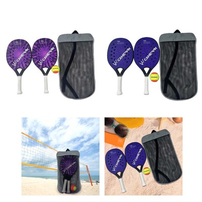 2x Beach Tennis Rackets Large Racket Surface Beach Tennis Paddles for ...